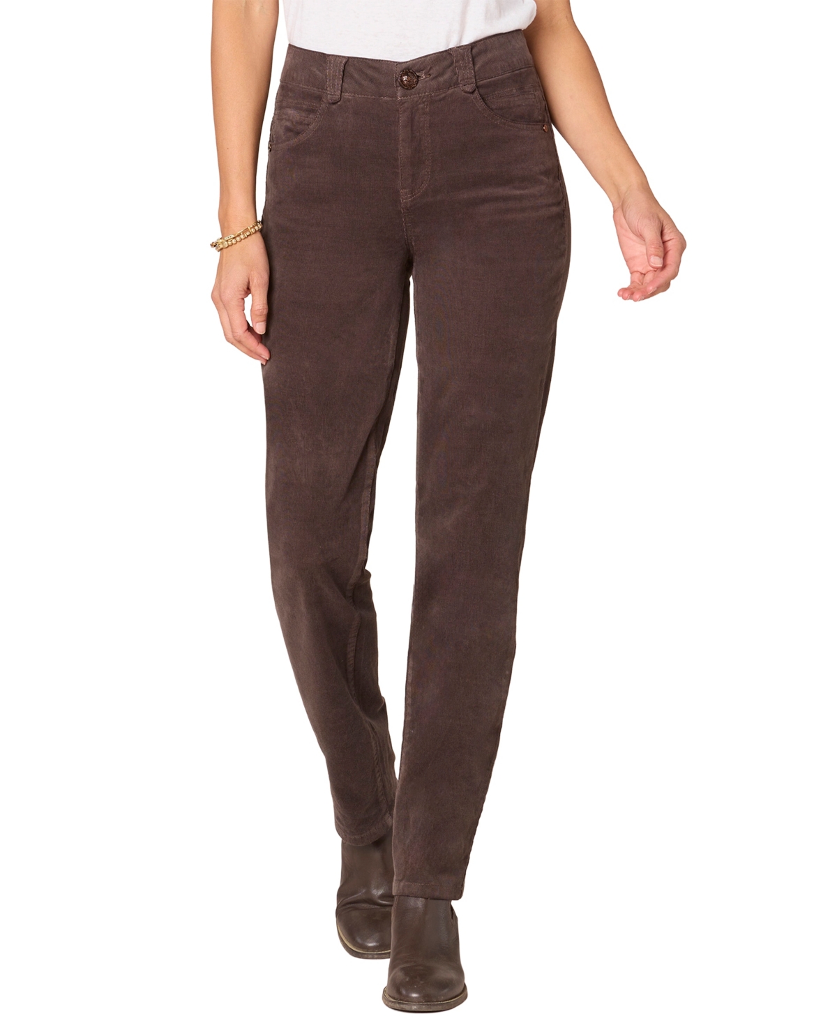 Click here for Democracy Womens AbSolution Straight-Leg Corduroy... prices