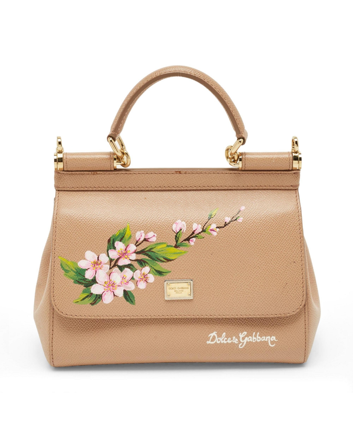 Click here for Pre-Owned Dolce and Gabbana Hand-Painted Floral Mi... prices