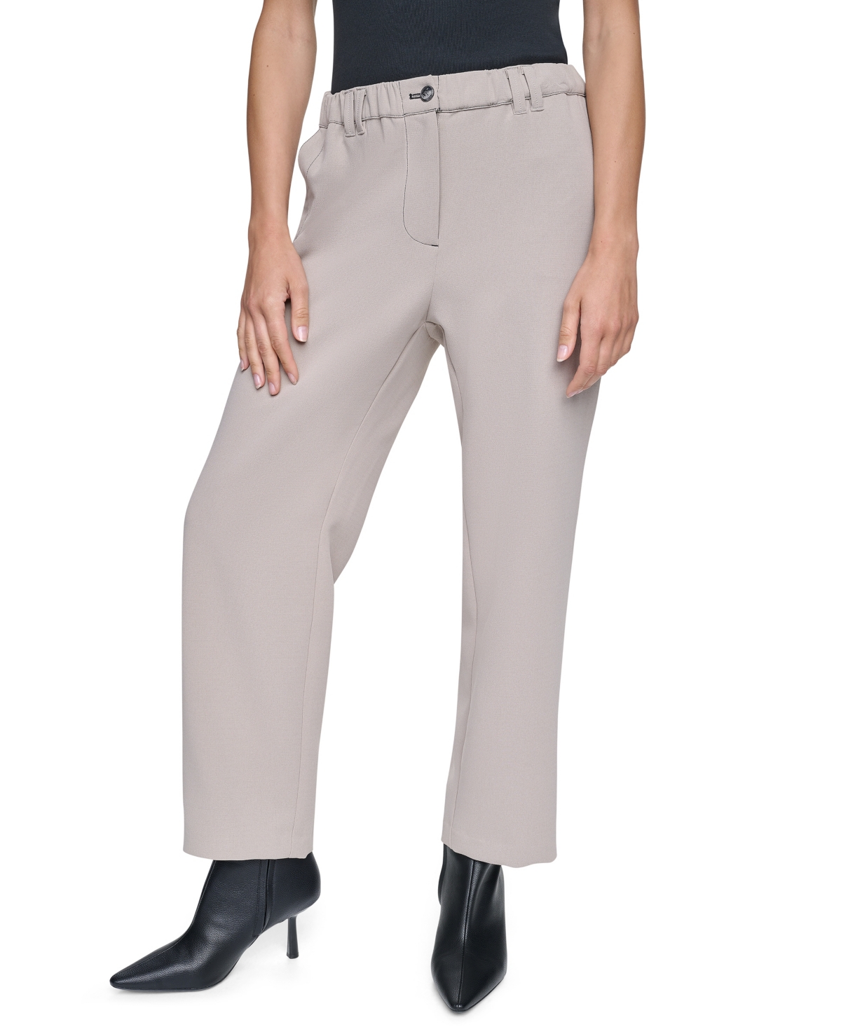 Click here for Dkny Womens High-Rise Contrast-Stitching Tab-Pocke... prices