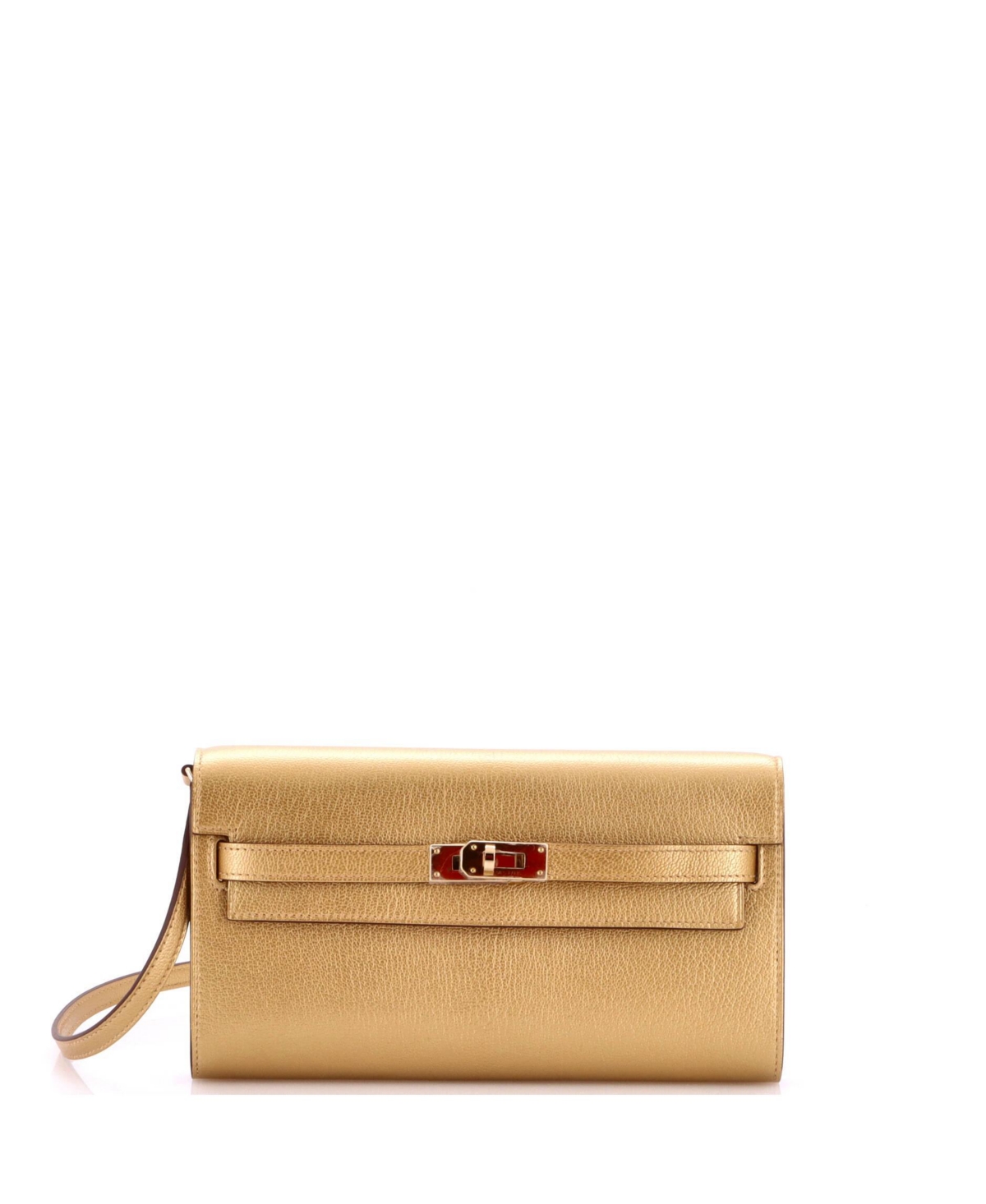 Click here for Pre-Owned Hermes Kelly To Go Wallet Metallic Chevr... prices