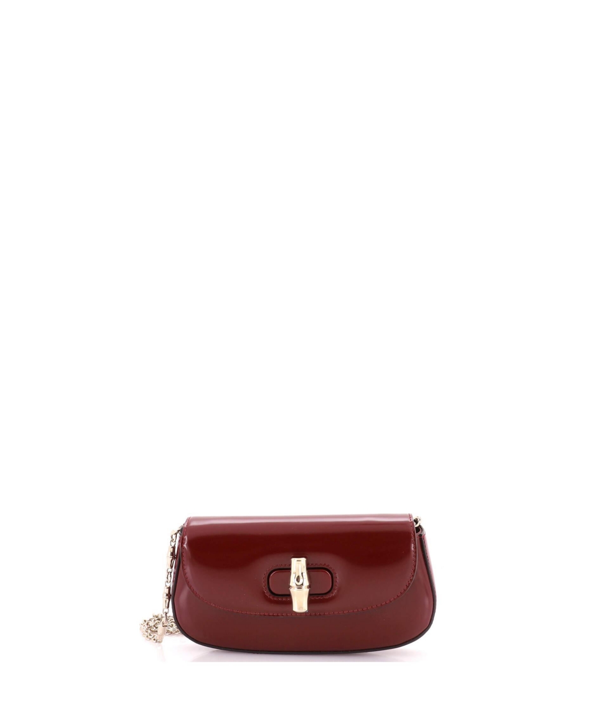 Click here for Pre-Owned Gucci Small Bamboo Night Chain Clutch Le... prices