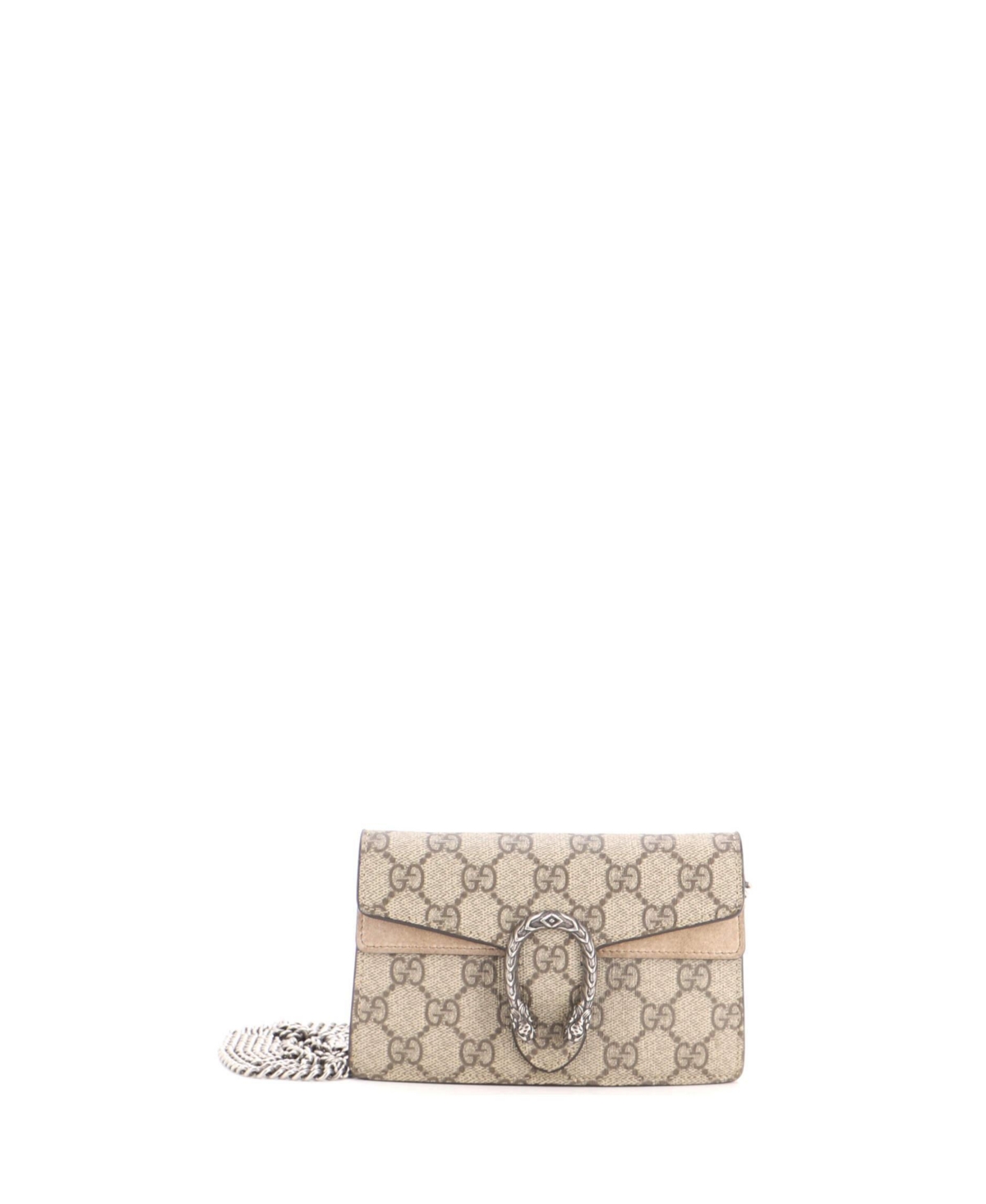 Click here for Pre-Owned Gucci Super Mini Dionysus Bag Gg Coated... prices