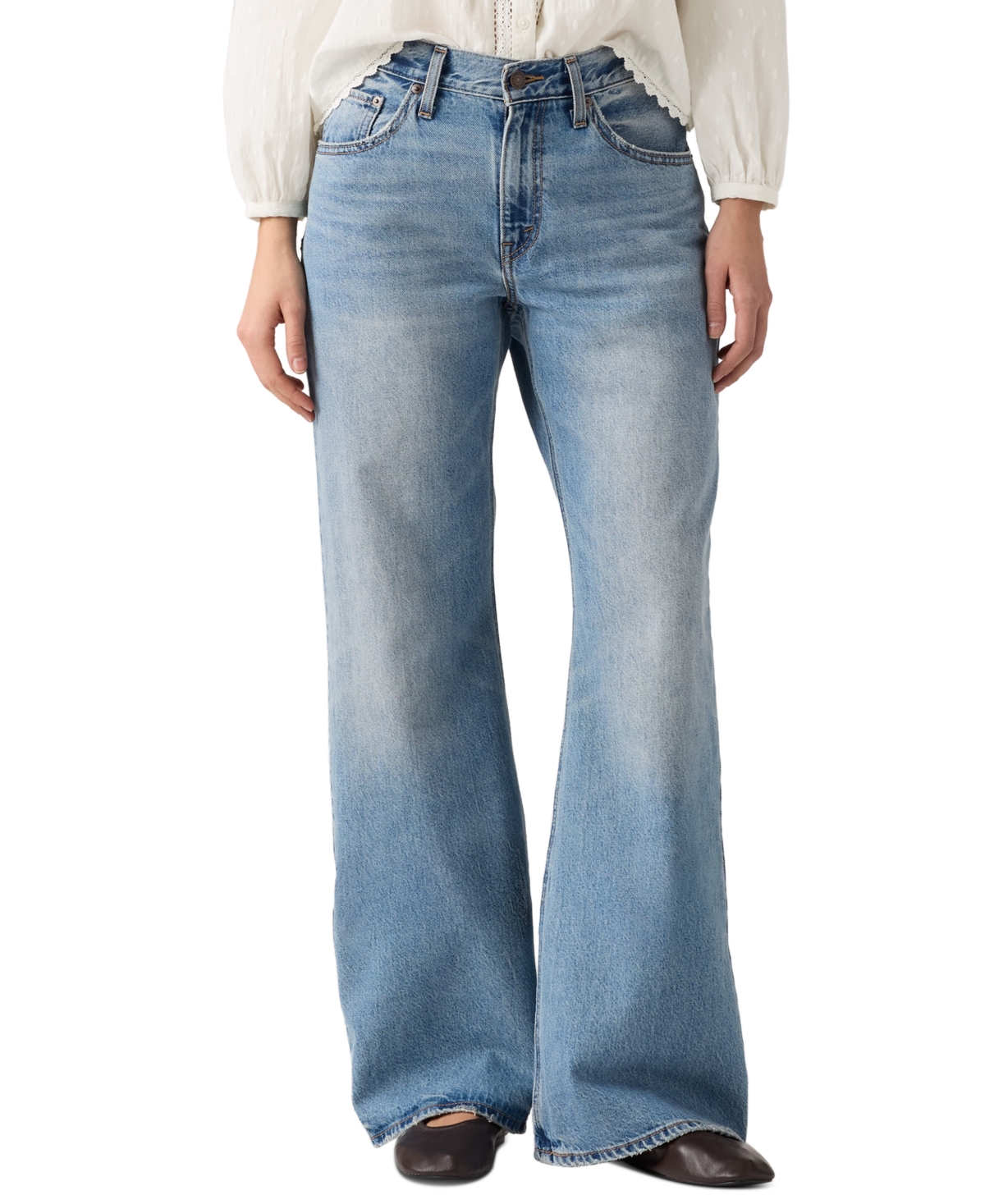 Click here for Levis Premium Womens Mid-Rise Loose Bootcut Jeans... prices