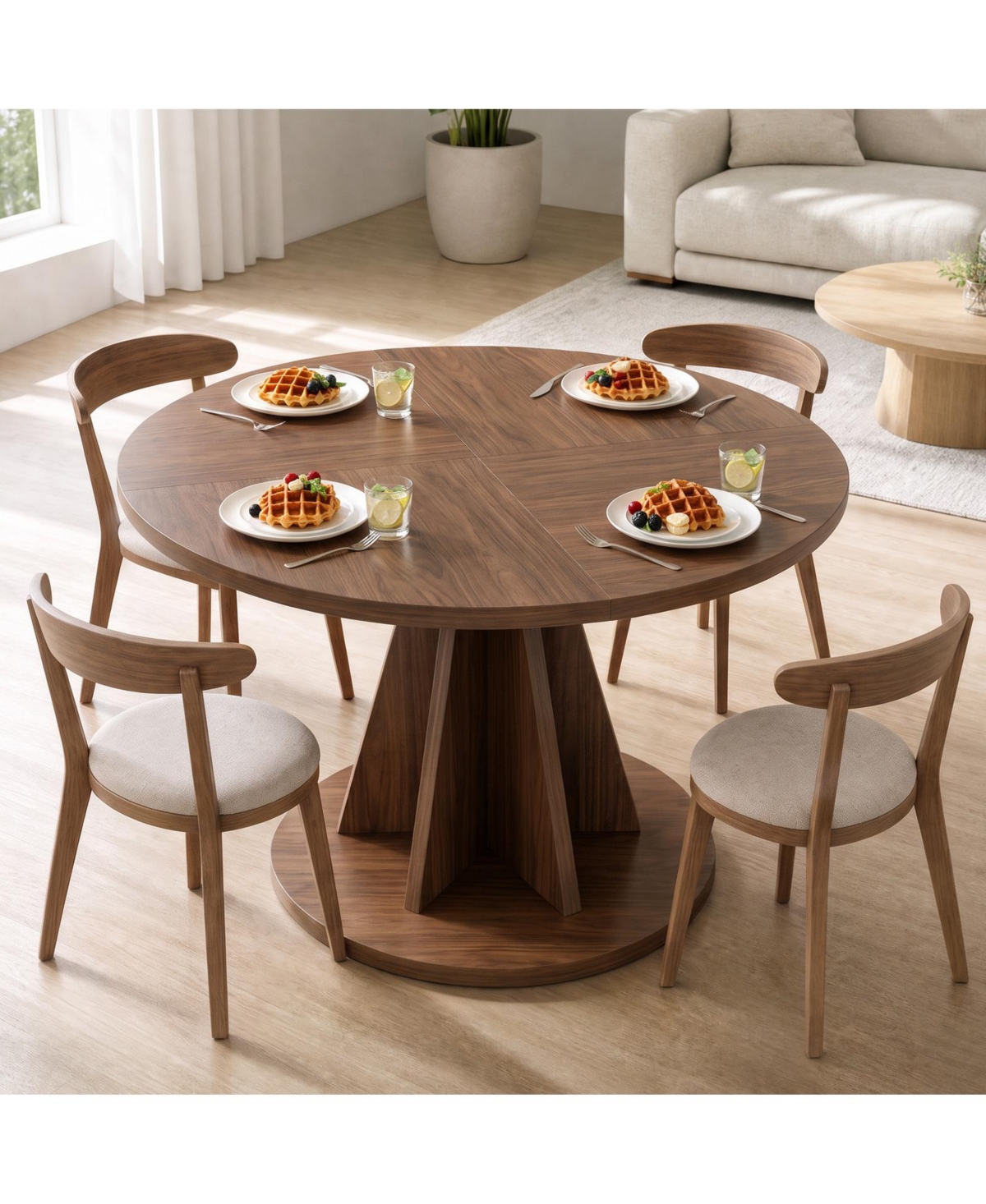 Click here for Gaomon 47.2 Inch Round Dining Table For 4 Persons... prices