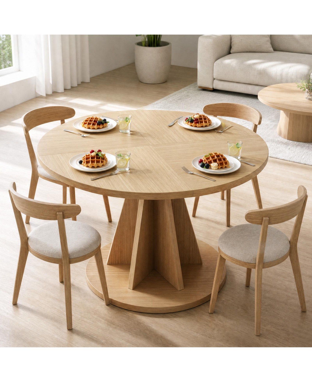 Click here for Gaomon 47.2 Inch Round Dining Table For 4 Persons... prices