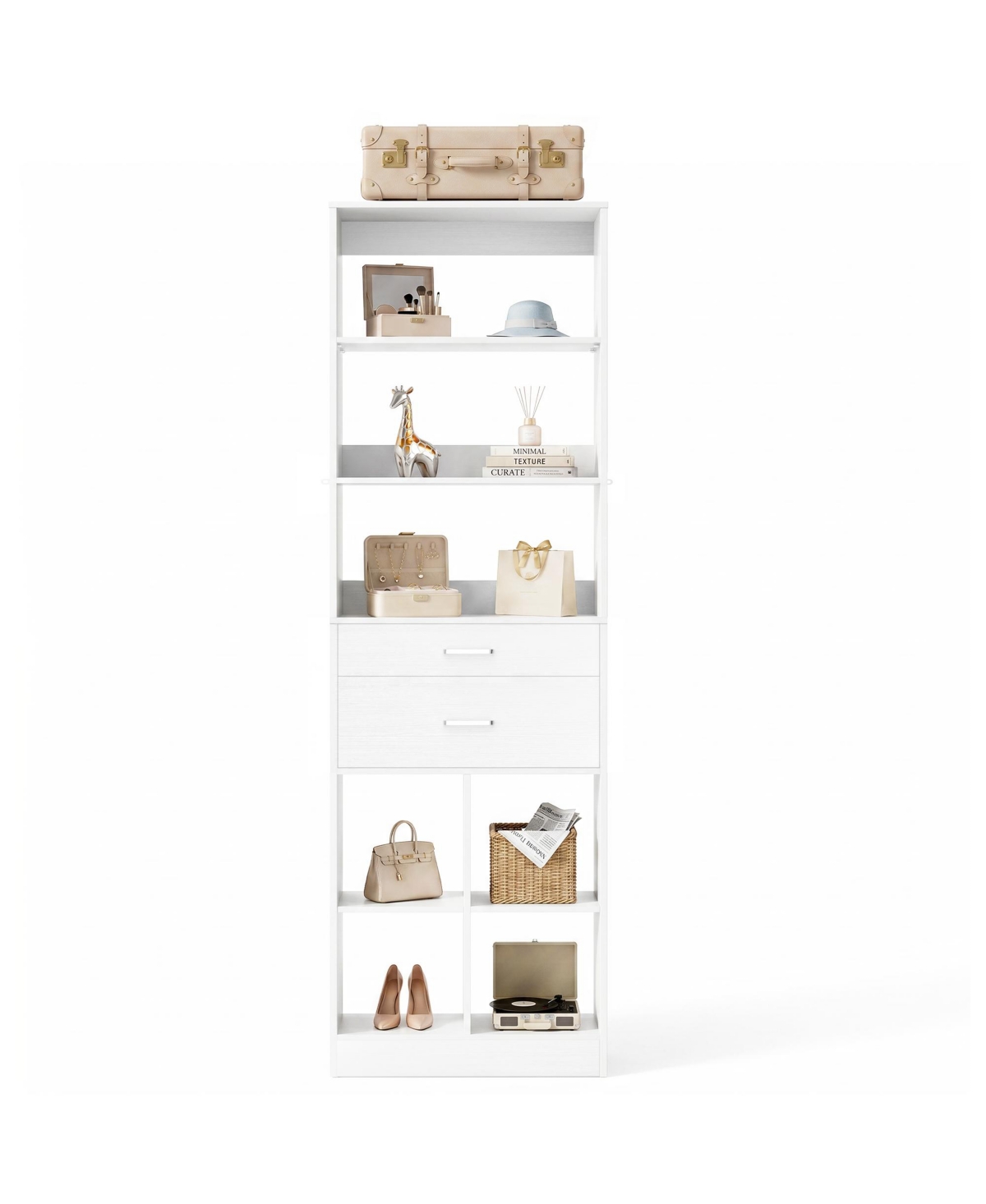 Click here for Aheaplus Small Wood Closet Organizer with Drawers... prices