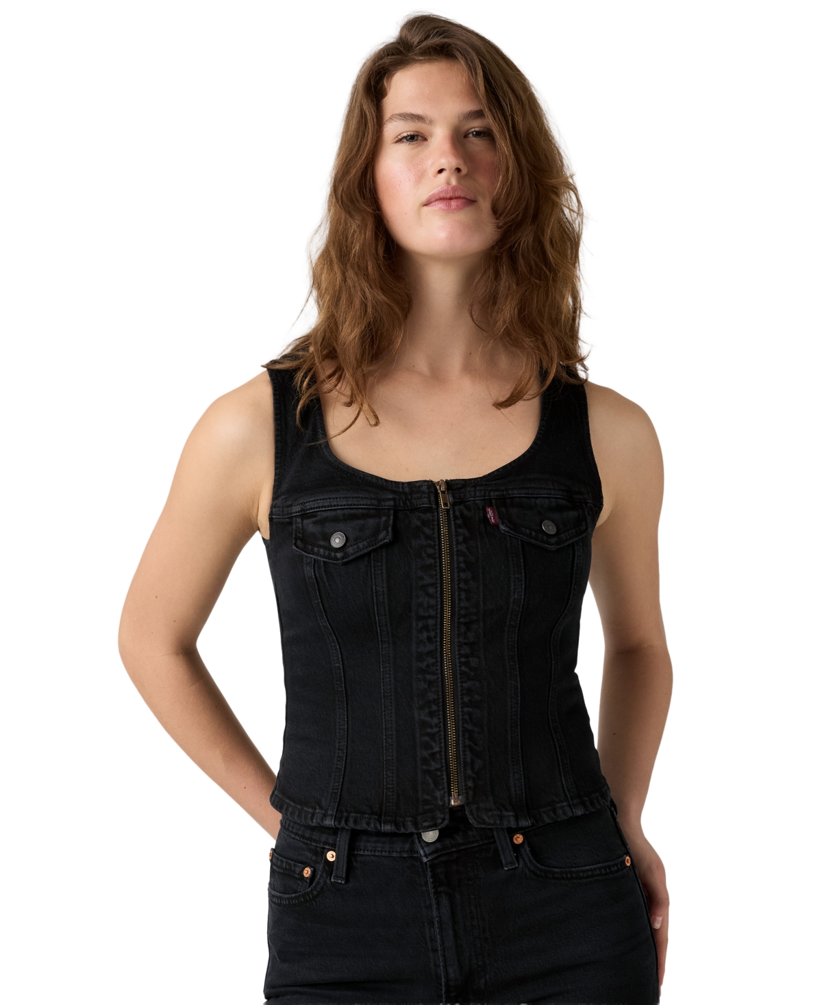 Click here for Levis Womens Vintage-Like Front-Zip Vest - Slight... prices
