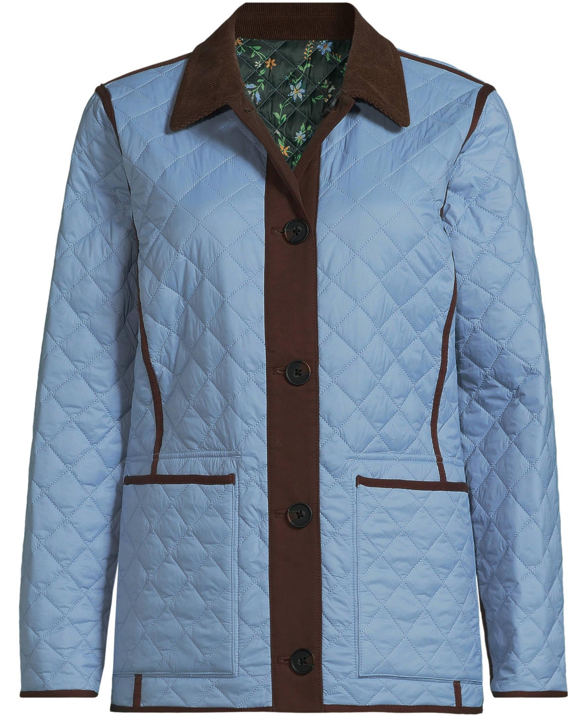 Click here for Lands End Womens Print Reversible Barn Quilted Ins... prices
