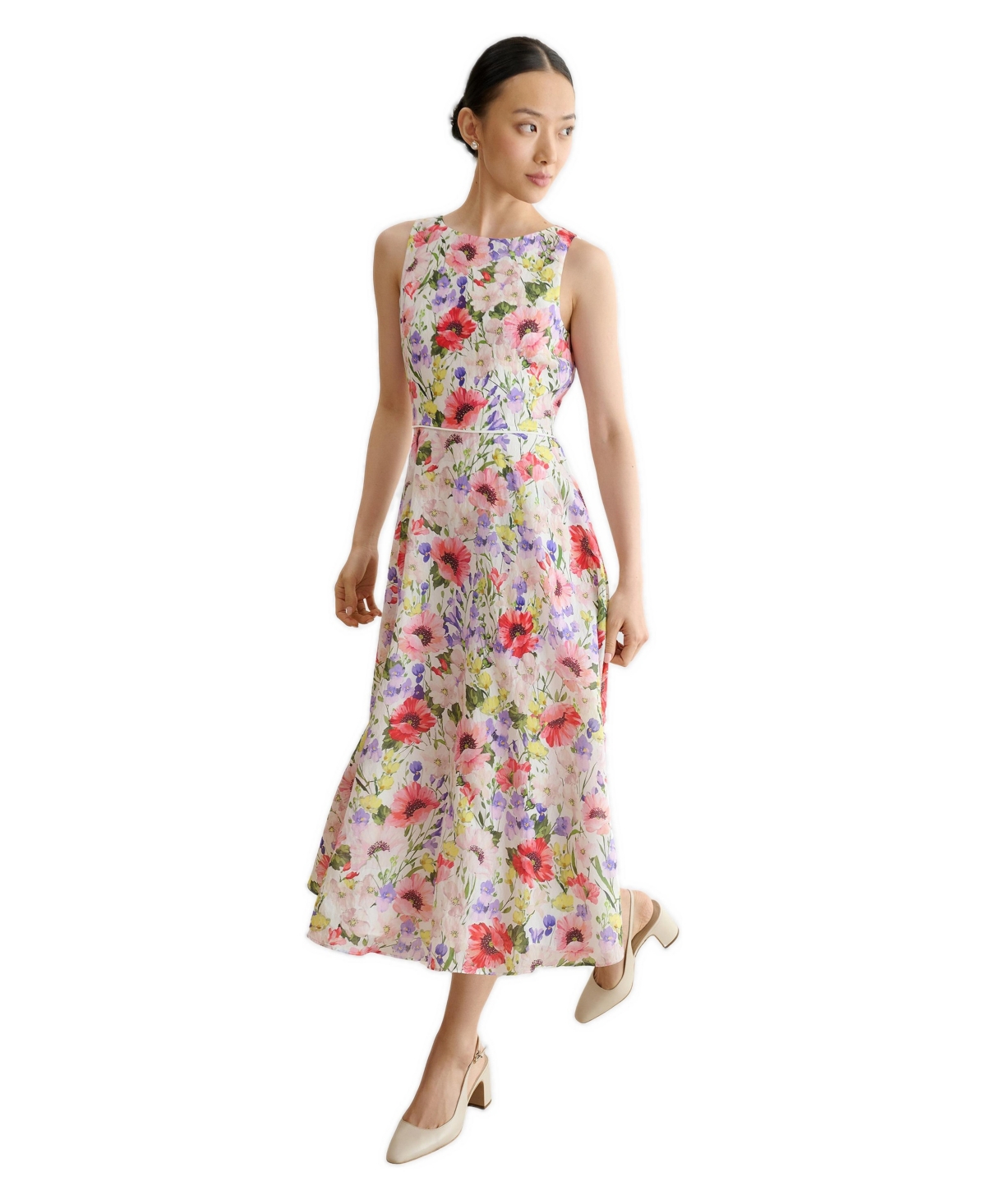 Click here for Hobbs London Womens Carly Floral Midi Dress - Ivor... prices
