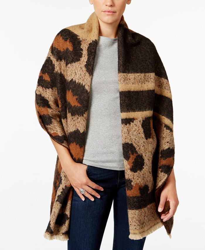 INC International Concepts I.N.C. Oversized Leopard-Print Wrap, Created ...