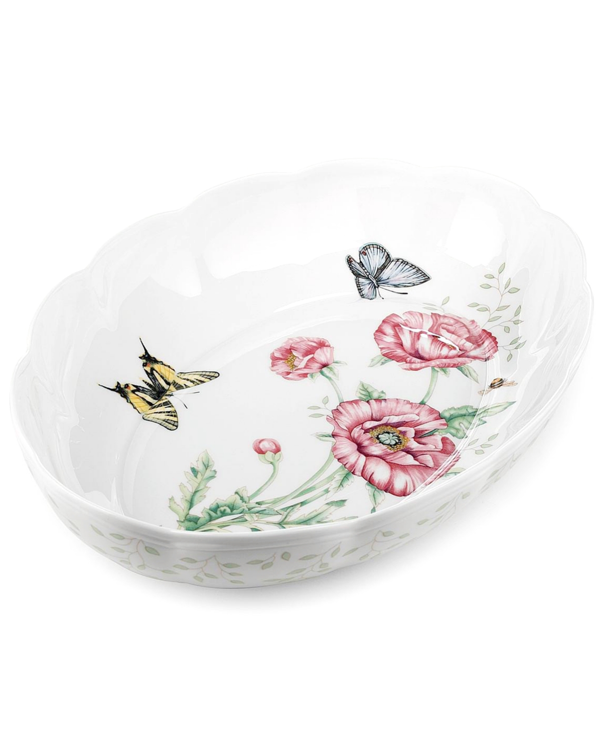 Click here for Lenox Butterfly Meadow Scalloped Oval Baker  2 Qt. prices