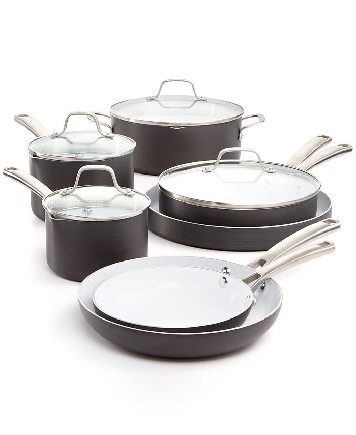 Calphalon Classic Ceramic 11-Pc. Cookware Set - Macy's