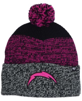 '47 Brand Los Angeles Chargers Static Cuff Pom Knit Hat - Macy's