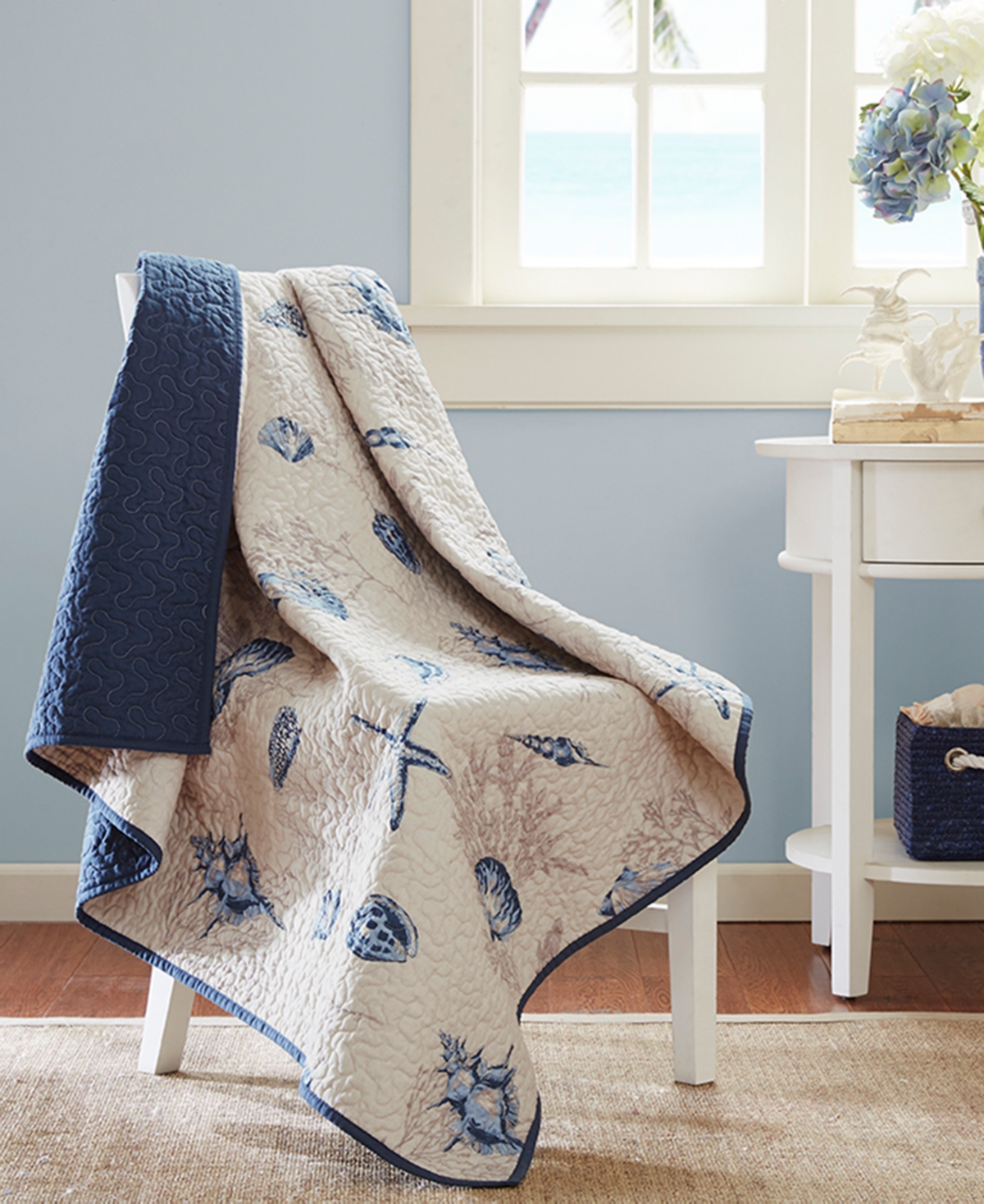 Click here for Madison Park Bayside Quilted Throw  60 x 70 - Blue prices