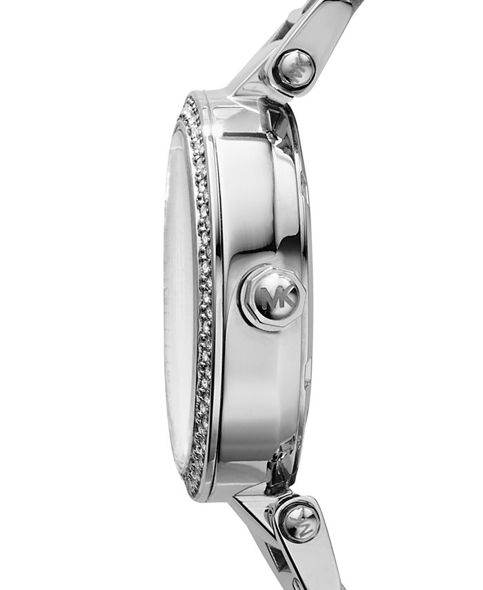 Michael Kors Women's Chronograph Mini Parker Stainless Steel Bracelet ...