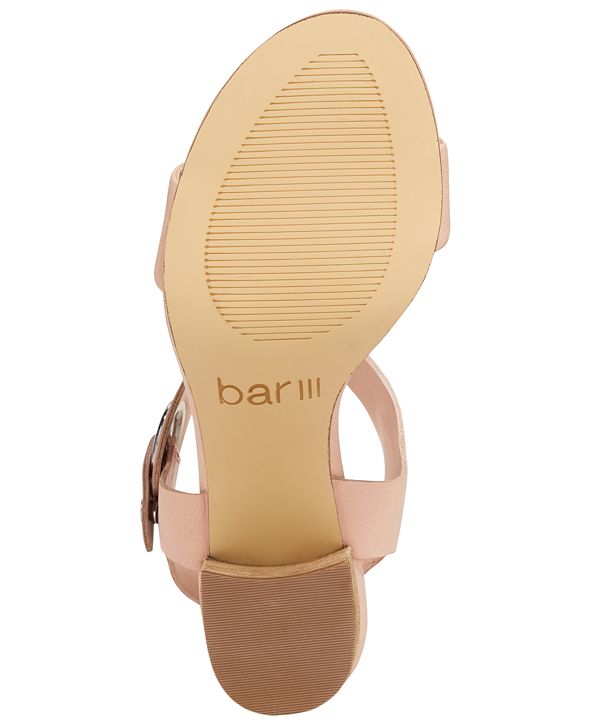 Bar III Birdie City Two-Piece Block-Heel Sandals, Created for Macy's ...