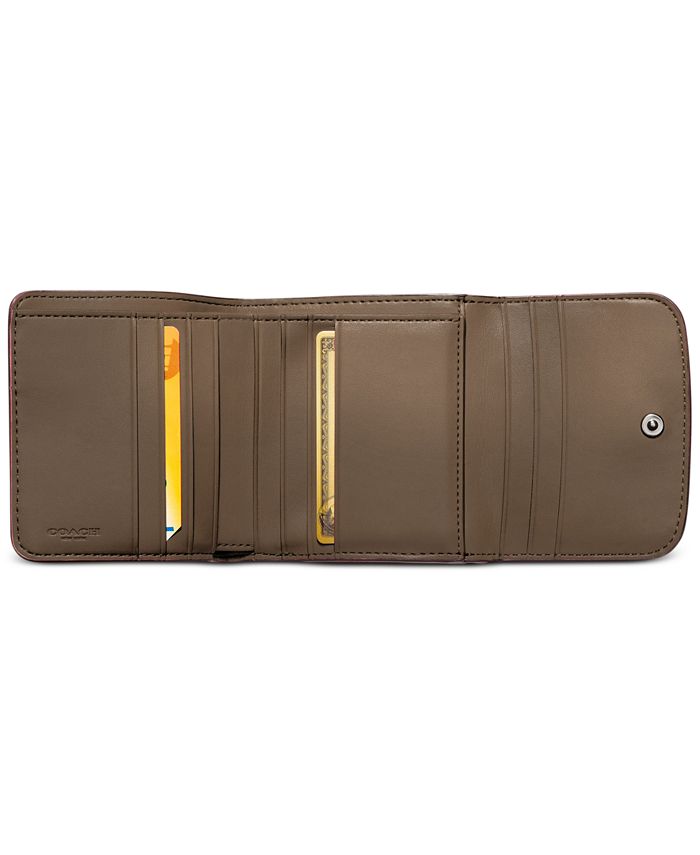 COACH Small Wallet in Colorblock Leather - Macy's