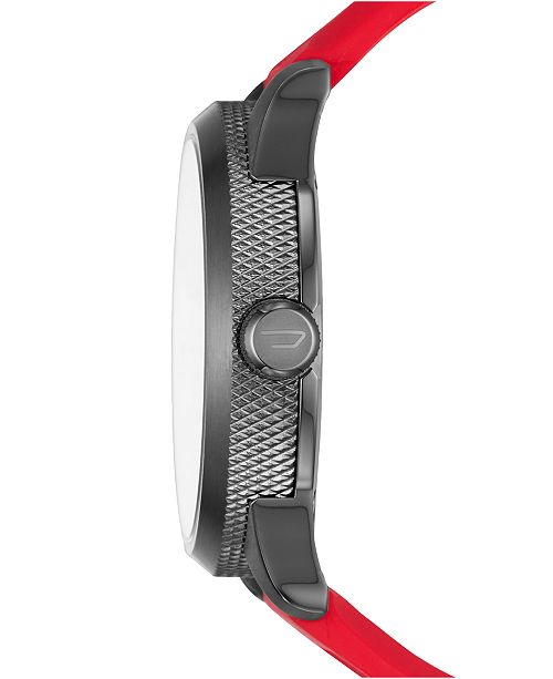 Diesel Men's Red Silicone Strap Watch 46x53mm DZ1806 & Reviews ...
