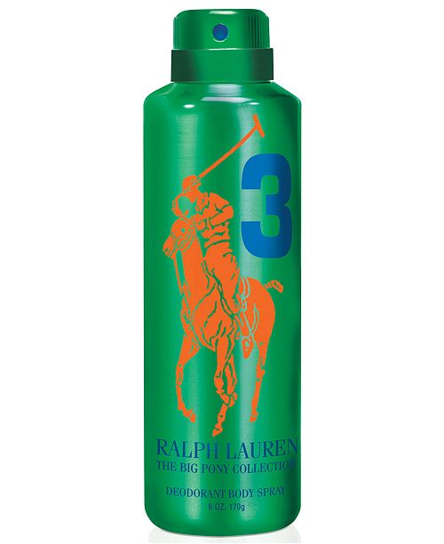 Ralph Lauren Polo Big Pony Number #3 All Over Body Spray, 6.7 oz ...