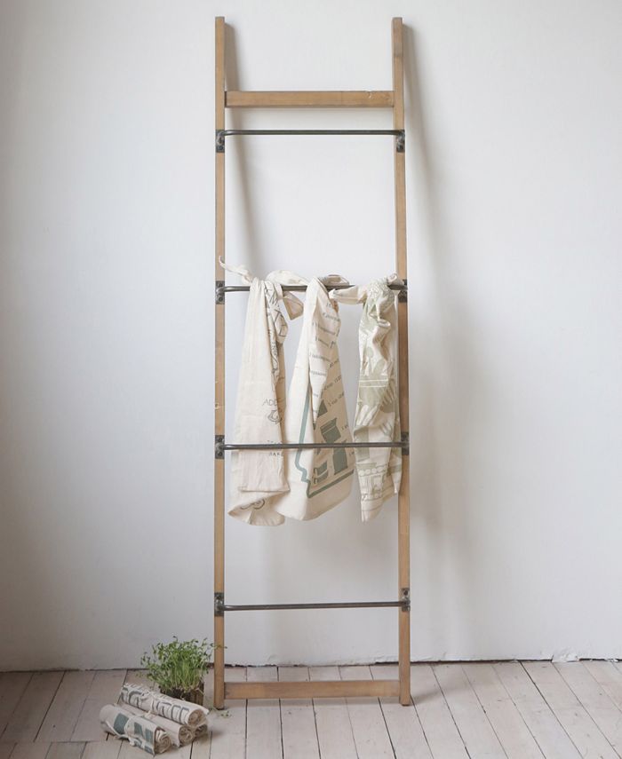 3R Studio Metal and Wood Wall Rack with 4 Bars - Macy's