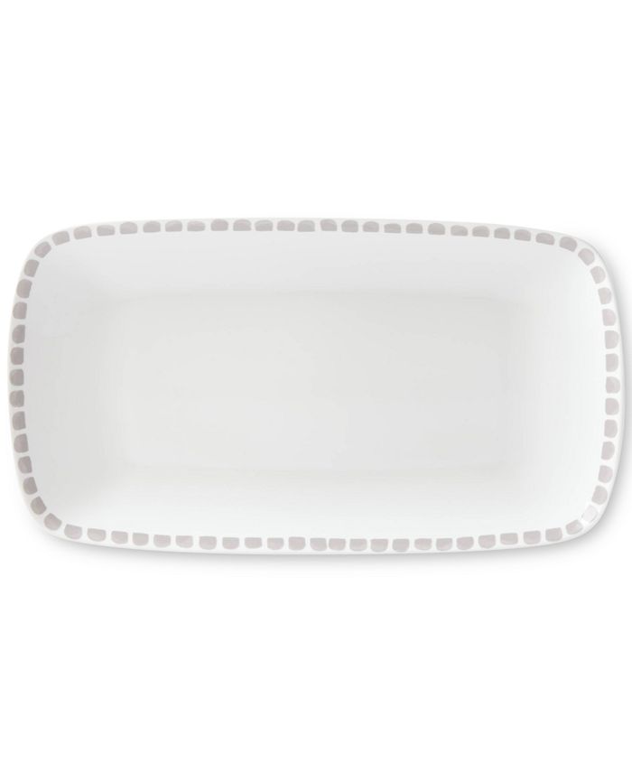 kate spade new york Charlotte Street Grey Hors d'oeuvre Tray - Macy's