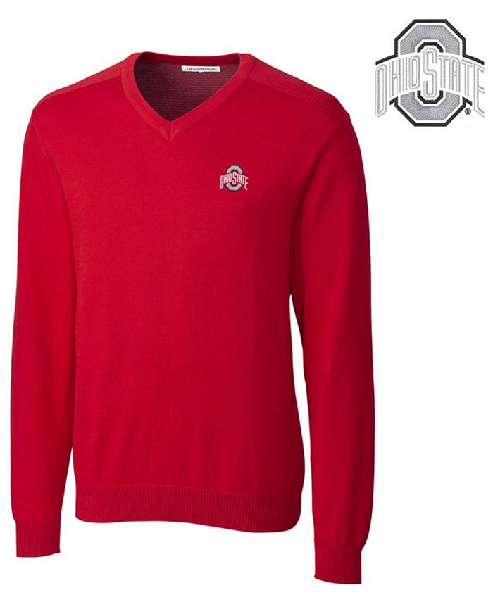Cutter & Buck Men's Ohio State Buckeyes Broadview V-Neck Sweater - Macy's