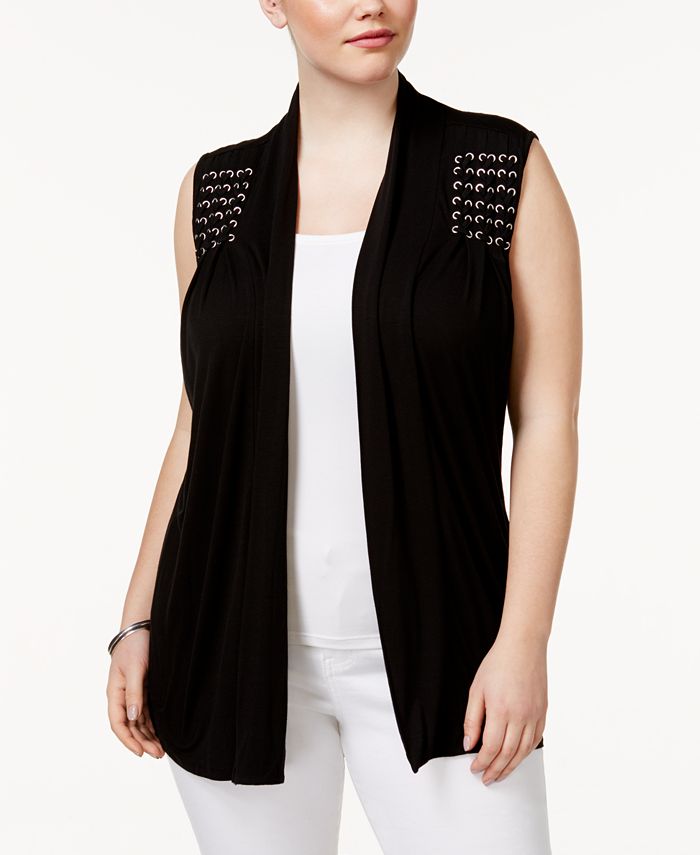 Belldini Plus Size Braided Vest - Macy's