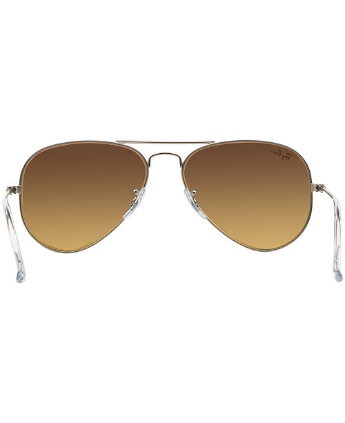 Ray-Ban ORIGINAL AVIATOR GRADIENT MIRRORED Sunglasses, RB3025 58 ...