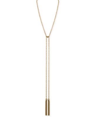 RACHEL Rachel Roy Gold-Tone Chain Tassel Lariat Necklace - Macy's