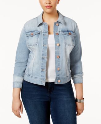 Celebrity Pink Trendy Plus Size Denim Jacket - Jackets & Blazers - Plus ...