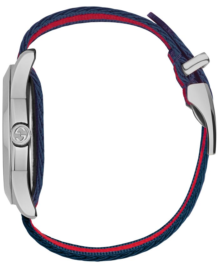 Gucci Unisex Swiss Le Marché Des Merveilles Blue and Red Nylon Strap ...