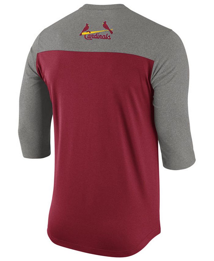 Nike Men's St. Louis Cardinals Dri-FIT Henley T-Shirt - Macy's