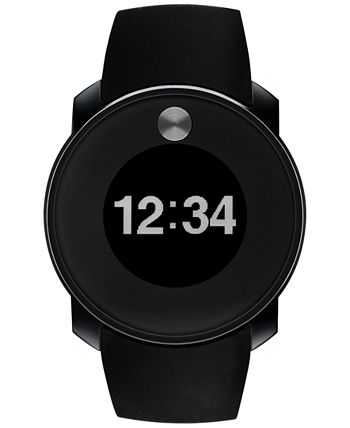 Movado Men's Digital Bold Touch Black Silicone Strap Watch 46mm 3600365 ...
