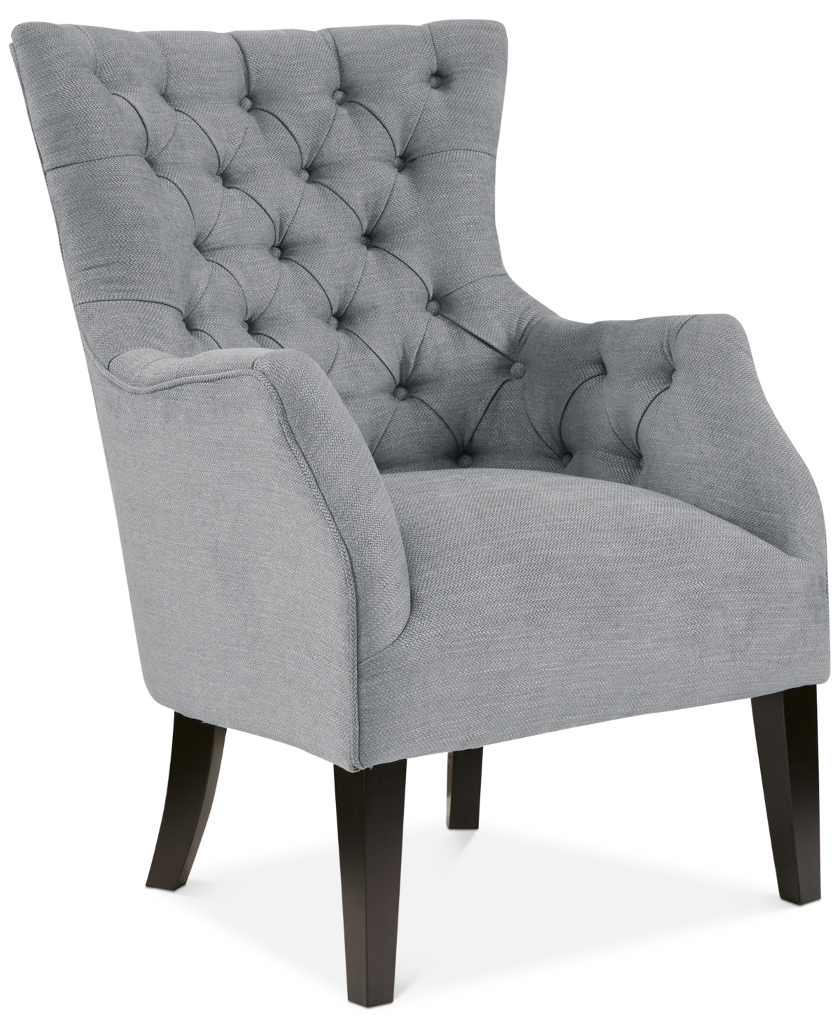 Click here for Madison Park Hannah Button Tufted Wing Accent Chai... prices