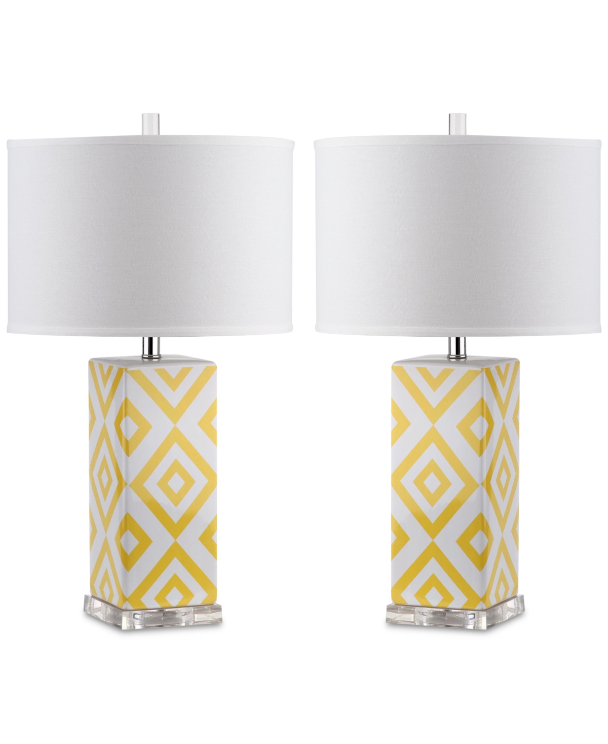 Click here for Safavieh Set of 2 Diamonds Table Lamps - Yellow prices