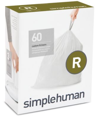 simplehuman Code R 60-Pk. Custom-Fit Trash Can Liners - Macy's