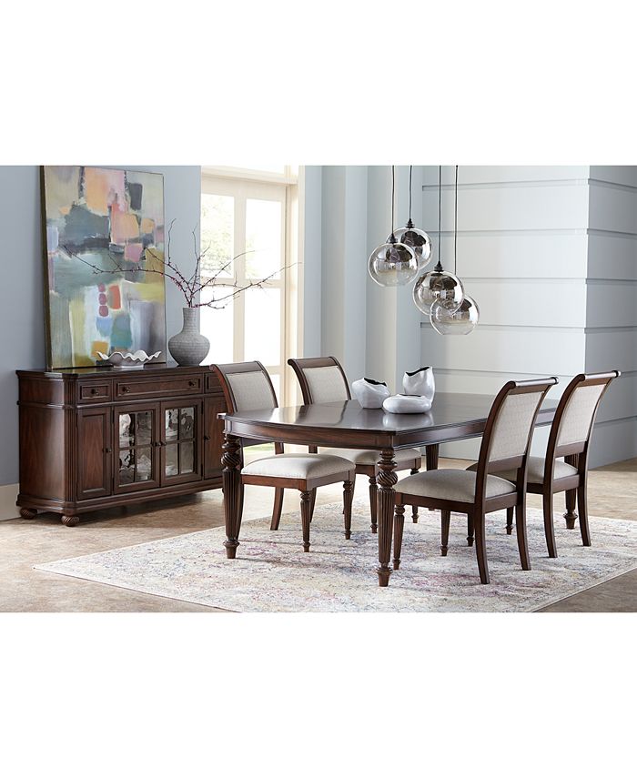Furniture Syrah Dining Furniture, 5-Pc. Set (Dining Table & 4 Side ...