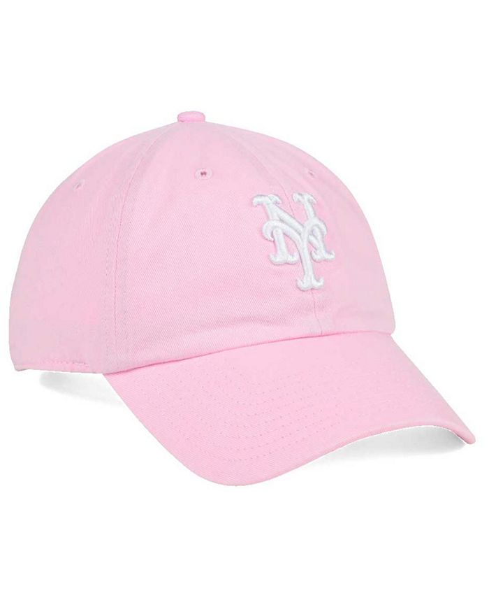 '47 Brand New York Mets Pink/White CLEAN UP Cap - Macy's