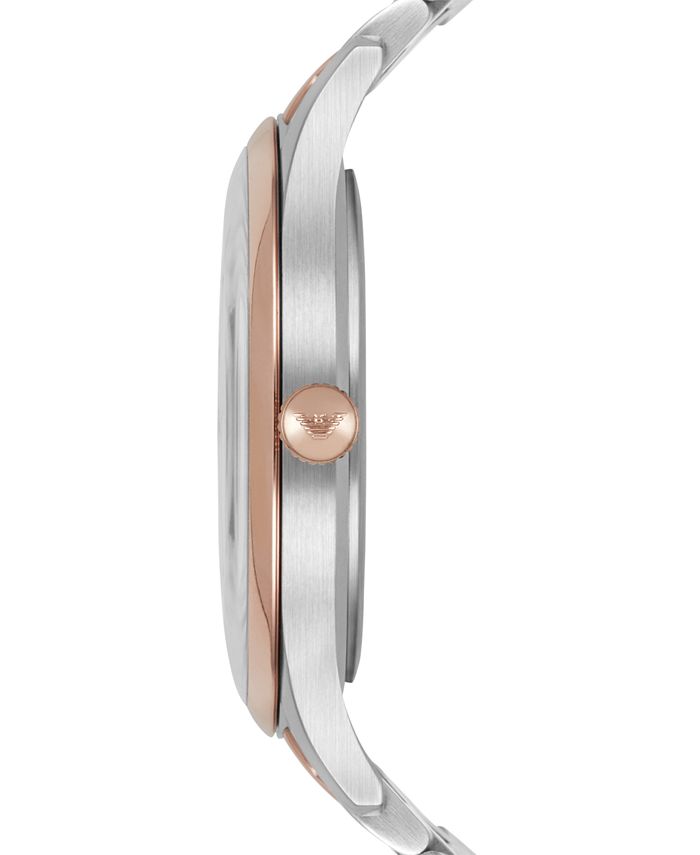 Emporio Armani Men's Lambda Two-Tone Stainless Steel Bracelet Watch ...