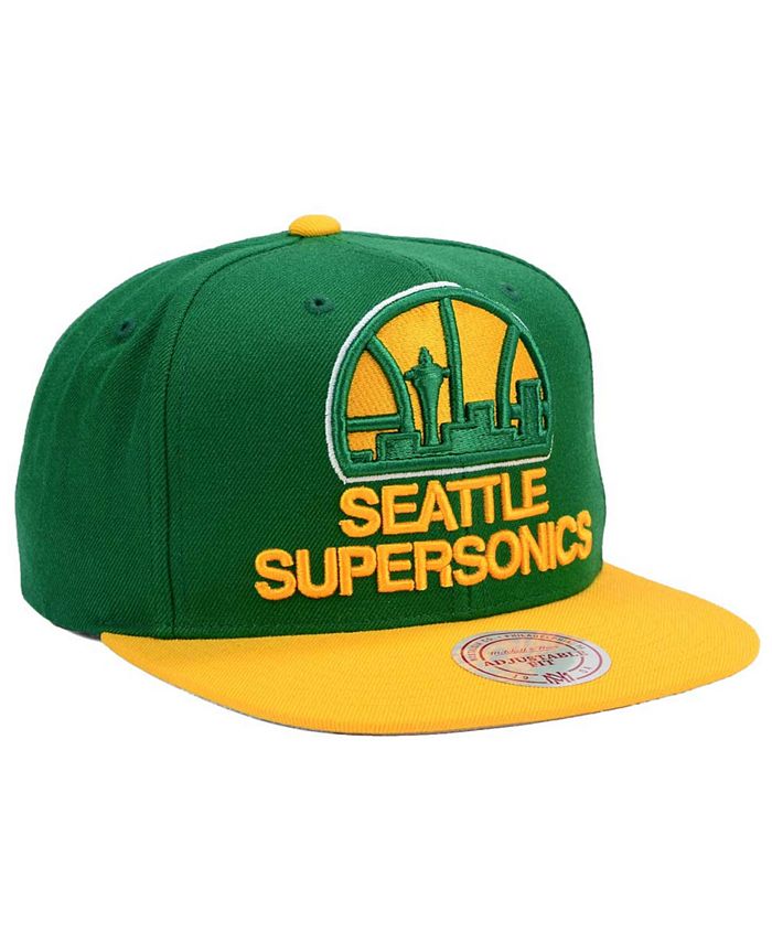 Mitchell & Ness Seattle SuperSonics XL Logo Snapback Cap - Macy's