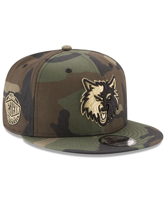 New Era Minnesota Timberwolves Metallic Woodland 9FIFTY Snapback Cap ...
