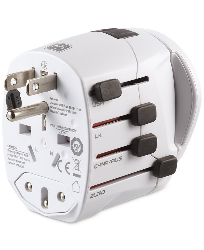 Go Travel Worldwide Earthed Adapter - Macy's
