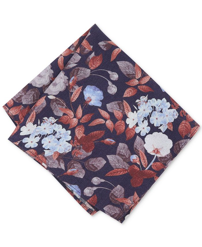 Bar III Men's Floral Pocket Square, Created for Macy's - Macy's