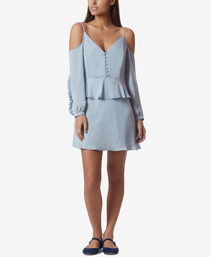 Avec Les Filles Cold-Shoulder Ruffled Mini Dress - Macy's