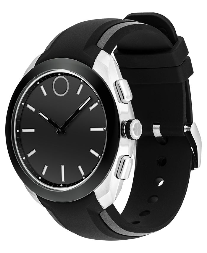 Movado Men's Swiss Bold Motion Connected II Black Silicone Strap Smart ...