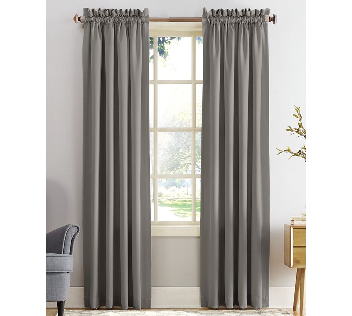 Click here for Grant Room Darkening Rod Pocket Curtain Panel - Gr... prices