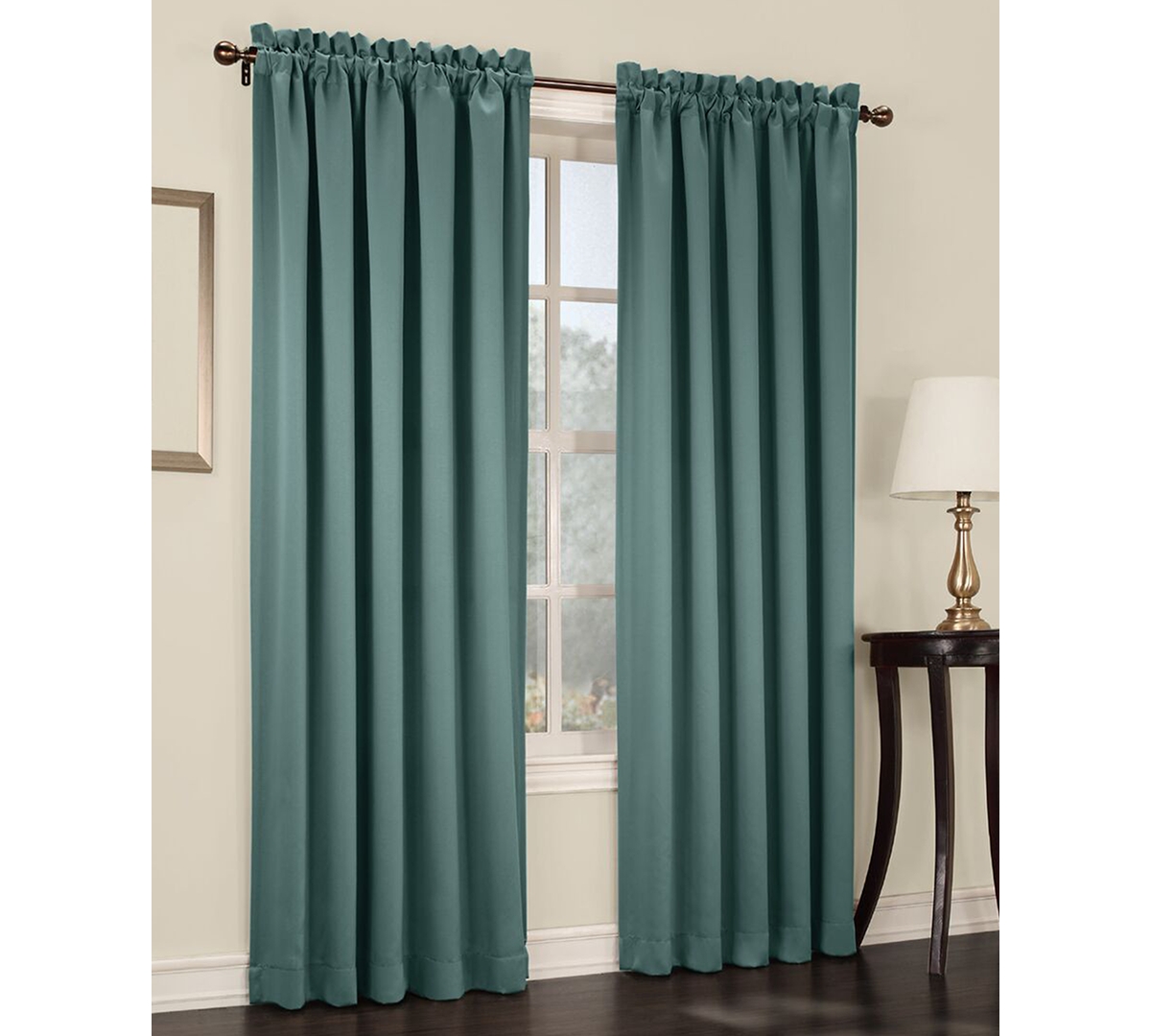 Click here for Grant Room Darkening Rod Pocket Curtain Panel - Mi... prices