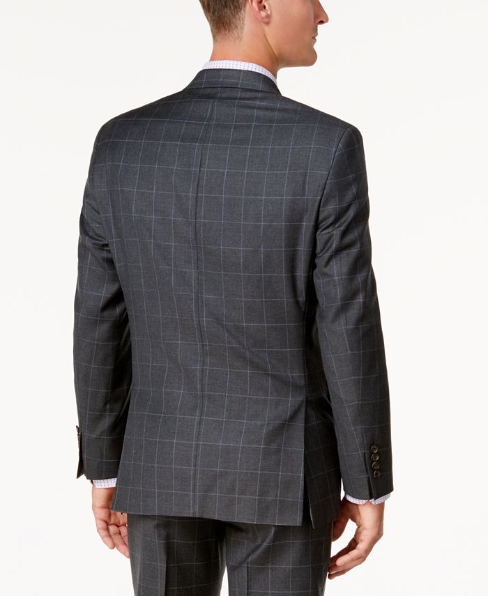 Lauren Ralph Lauren Men's Classic-Fit Gray Windowpane Ultraflex Jacket ...