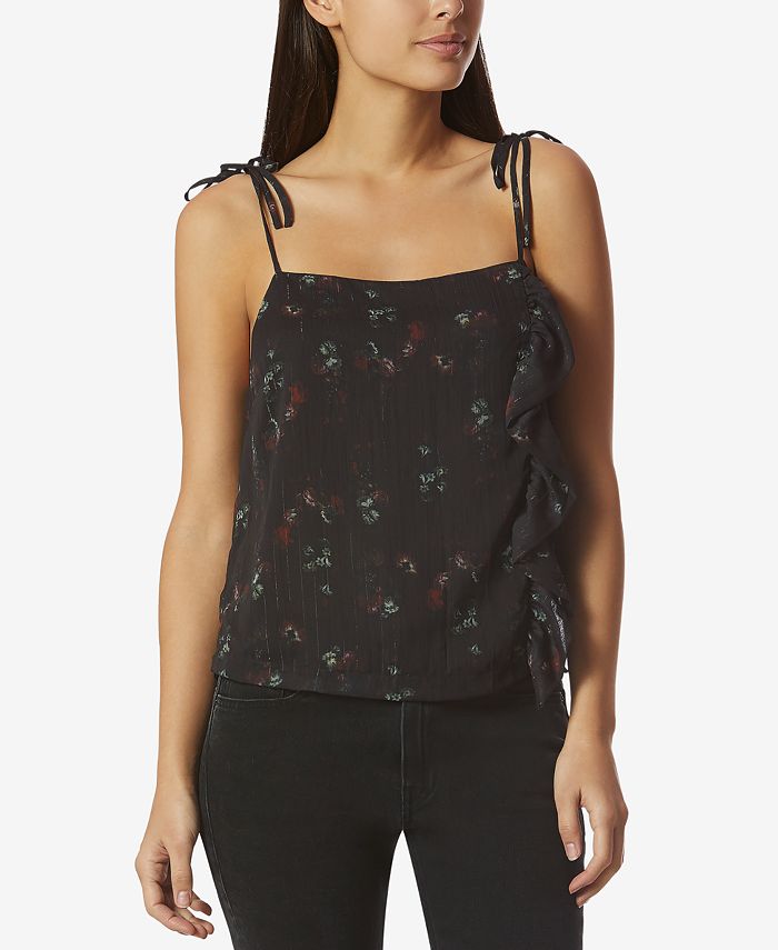 Avec Les Filles Ruffled Floral Cami - Macy's