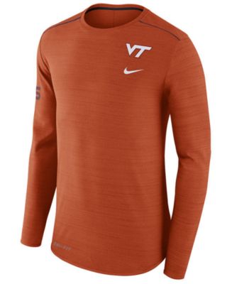 Nike Men's Virginia Tech Hokies Dri-Fit Breathe Long Sleeve T-Shirt ...